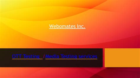Ppt Ott Testing Media Testing Services Powerpoint Presentation