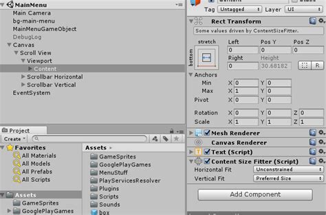 How To Set Ui Rect Scroll For Dynamically Growing Content Questions And Answers Unity Discussions