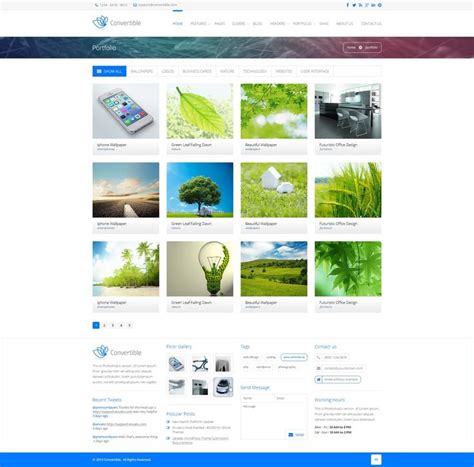 Convertible Responsive Html5 Template Html5 Templates Website