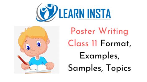 Online Education For Poster Writing Class 11 Format Examples Samples