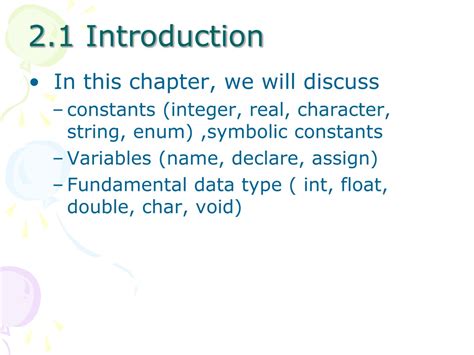 PPT Chapter2 Constants Variables And Data Types PowerPoint