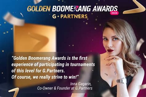 Inside The Golden Boomerang Awards 2024 Inna Gagarin Shares G Partners
