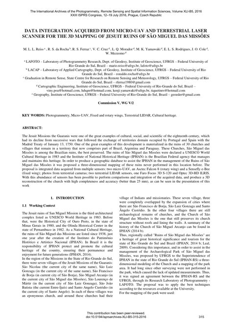 Pdf Data Integration Acquired From Micro Uav And Terrestrial Laser Scanner For The 3d Mapping