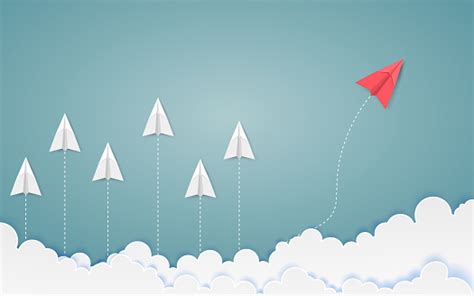 미니멀 리스트 스틸 빨간 비행기 방향과 흰색 사람을 변경합니다 새로운 아이디어 혁신 및 독특한 방법 개념 오솔길에 대한 스톡 벡터 아트 및 기타 이미지 Istock