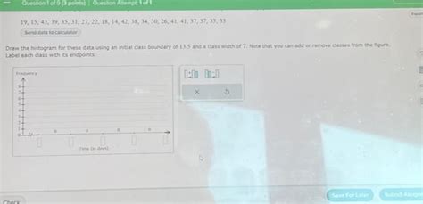 Solved Draw The Histogram For These Data Using An Initial