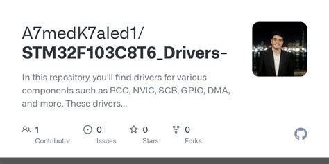GitHub A MedK Aled STM F C T Drivers In This Repository You Ll Find Drivers For