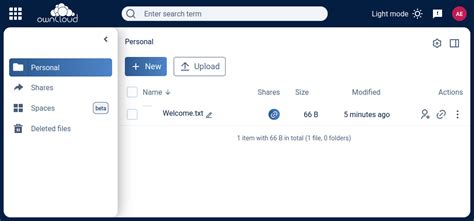Introduction To The Owncloud Web User Interfaces Guide Documentation