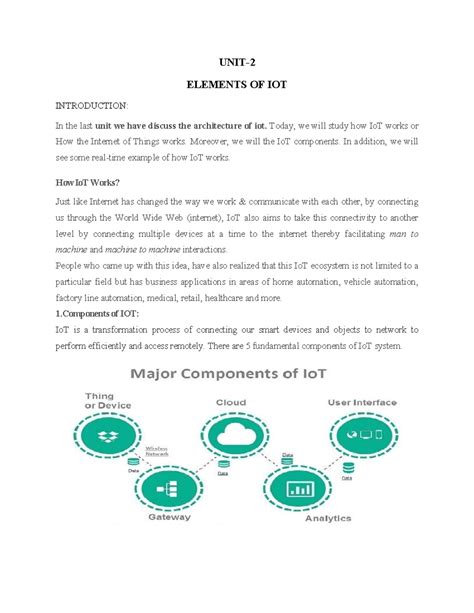 Unit 2 Iot Unit Elements Of Iot Introduction In The Last
