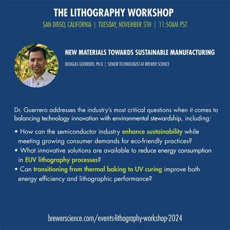 The Lithography Workshop 2024 Brewer Science