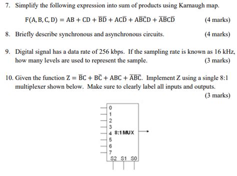 Solved Simplify The Following Expression Into Sum Of Chegg Com