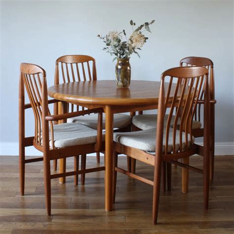 Danish Extendable Teak Dining Table By Benny Linden Vintage Furniture Uk