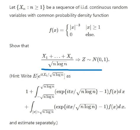 solved let {x n 1} be a sequence of i i d continuous