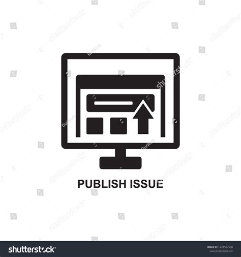 Publish Issue Icon Reprocessing Icon Stock Vector Royalty Free
