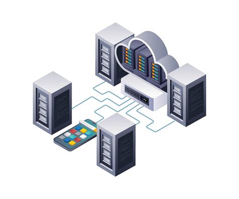 Analyzing Network Data In Cloud Server Management 47546271 Vector Art