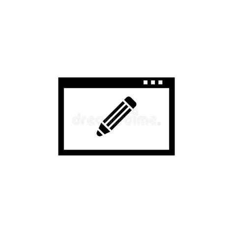 Website Editing Frontend And Backend Solid Flat Vector Icon Isolated On White Background Stock