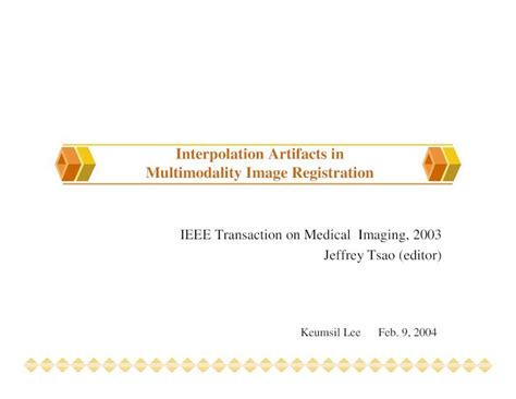 PDF Interpolation Artifacts In Multimodality Image Registrationvis Eng Uci Edu Courses Ece