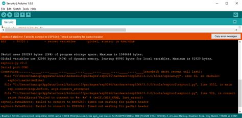 Nodemcu Failed To Connect To Esp8266 Timed Out Waiting For Packet Header
