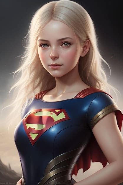 Premium Photo Cute Super Girl Posing For Photo