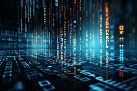 Futuristic Digital Canvas Binary Code And Ai Algorithms Intertwine