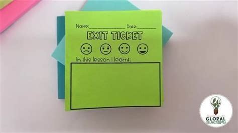 Sticky Note Exit Ticket Exit Tickets Sticky Notes Exit Tickets Template