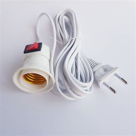 Fitting Lampu Gantung Kabel 5 Meter Saklar On Off Komplit Fitting Gantung Bohlam Lampu Saklar