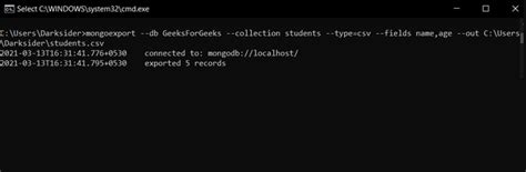 Export Data From Mongodb Geeksforgeeks