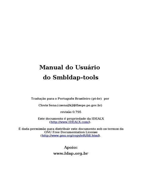 Manual Smbldap Tools Pdf Linux Linguagem De Script