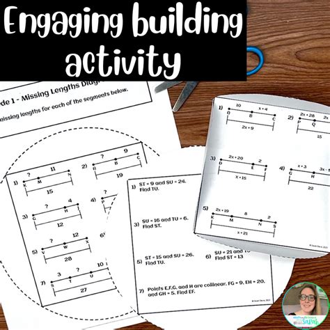 segment addition postulate review building activity models and word