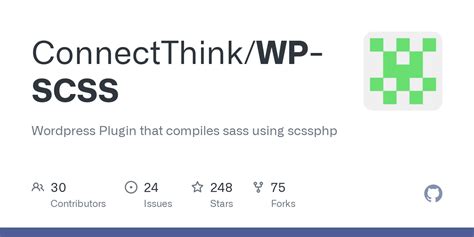 Github Connectthinkwp Scss Wordpress Plugin That Compiles Sass Using Scssphp