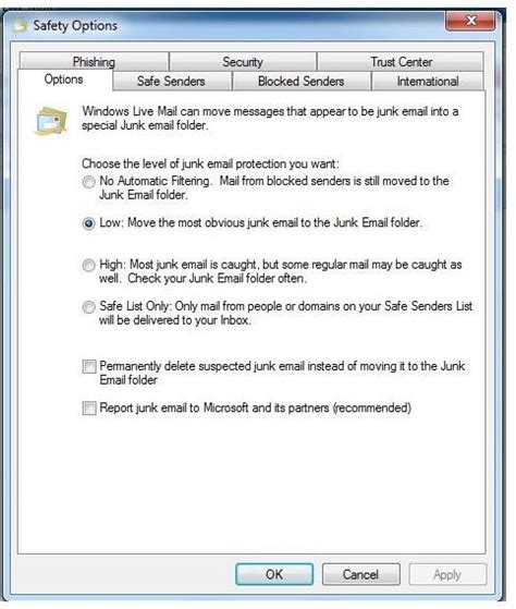Securing Windows Live Mail For Windows 7 And Vista