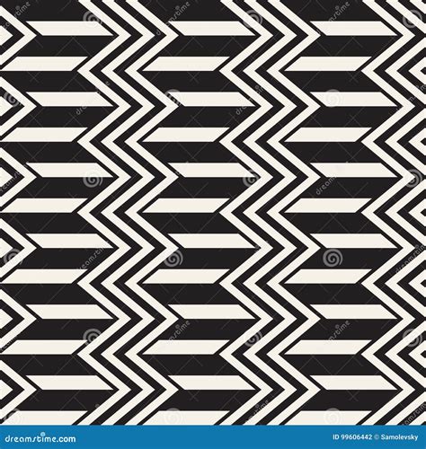Vector Seamless Zigzag Line Pattern Abstract Stylish Geometric Background Stock Vector