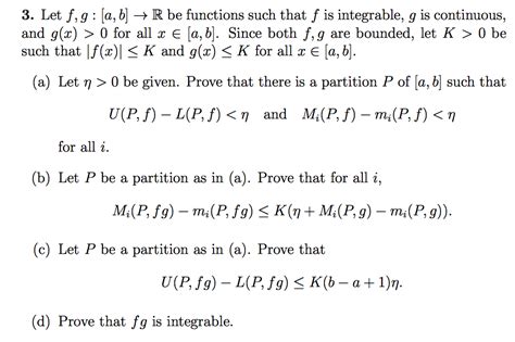 solved 3 let f g a b] → r be functions such that f is