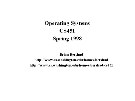 Operating Systems