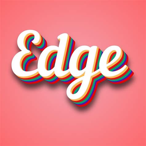 Premium Photo Edge Text Effect Photo Image Cool