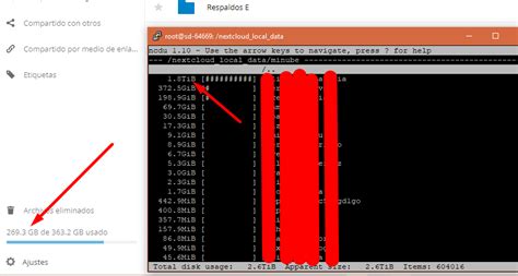 nextcloud usage quota for user seems not correspond to the folder size