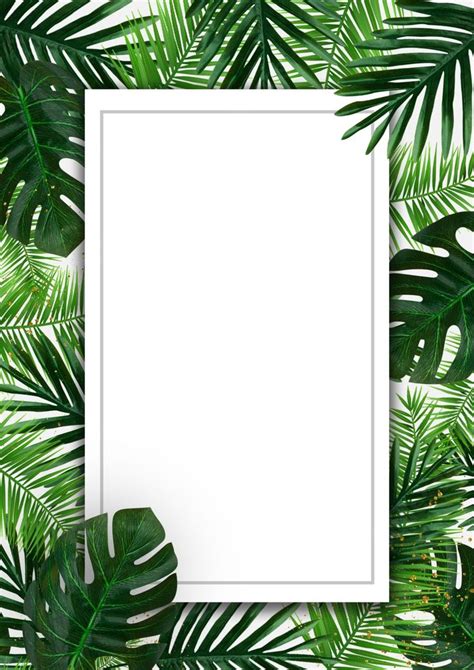 Green Palm Plant Page Border Template