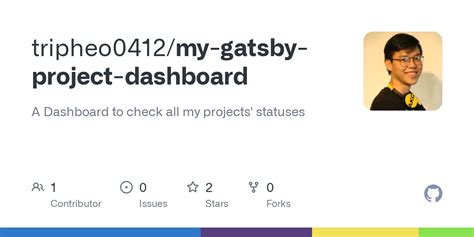 github tripheo0412 my gatsby project dashboard a dashboard to check