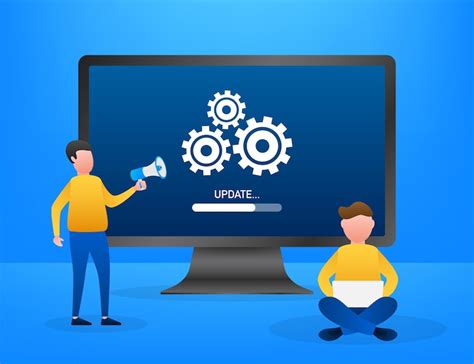 Premium Vector System Software Update Data Update Or Synchronize