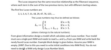 Solved The Lucas Sequence Has The Same Recursive