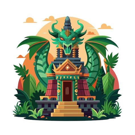 드래곤 터 일러스트레이션 프리미엄 Ai 생성 벡터