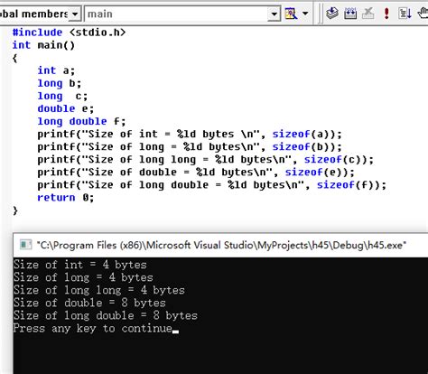 C 语言实例 计算 Int Float Double 和 Char 字节大小。 张德明 博客园