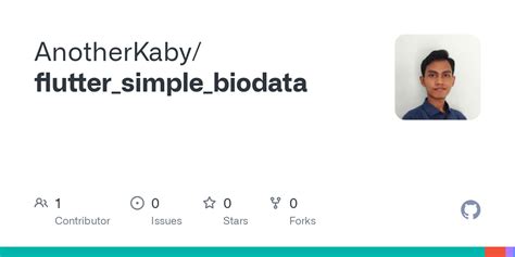 GitHub AnotherKaby Flutter Simple Biodata