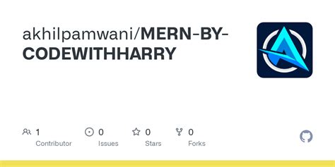GitHub Akhilpamwani MERN BY CODEWITHHARRY