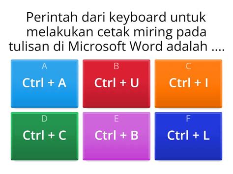Shortcut Quiz