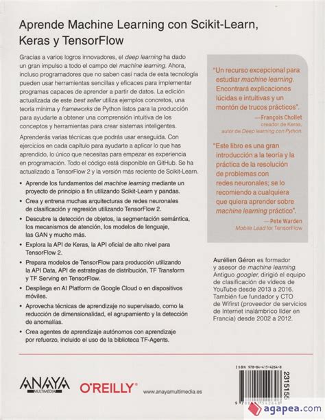 Aprende Machine Learning Con Scikit Learn Keras Y Tensorflow