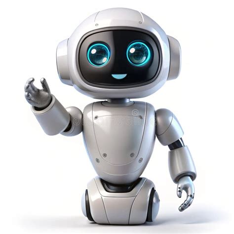 Floating Robot Assistant With Ai Expressions Stock Illustration Illustration Of Isolated