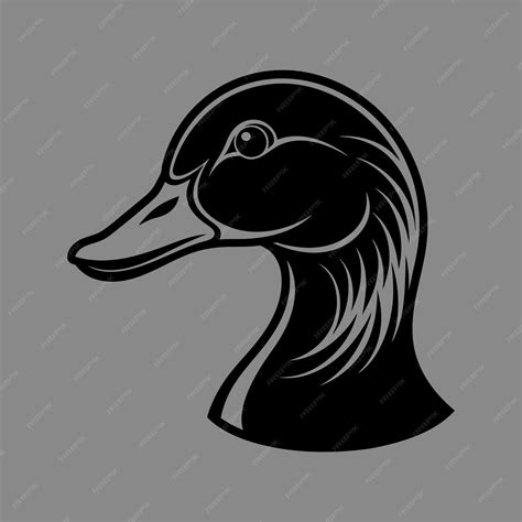 Premium Vector Duck Head Silhouette In Clean Vector Design
