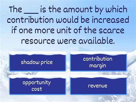 Limiting Factor Analysis 01 Quiz