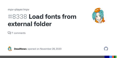 Load Fonts From External Folder · Issue 8338 · Mpv Playermpv · Github