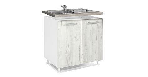 Кухненски шкаф долен за мивка In D80 S снежен дъб • Модулна кухня In снежен дъб • Мебели Монема